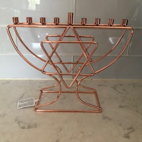 Holiday | New Hanukkah Metal Copper Finish Menorah New | Poshmark